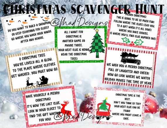 Christmas Scavenger Hunt - Etsy