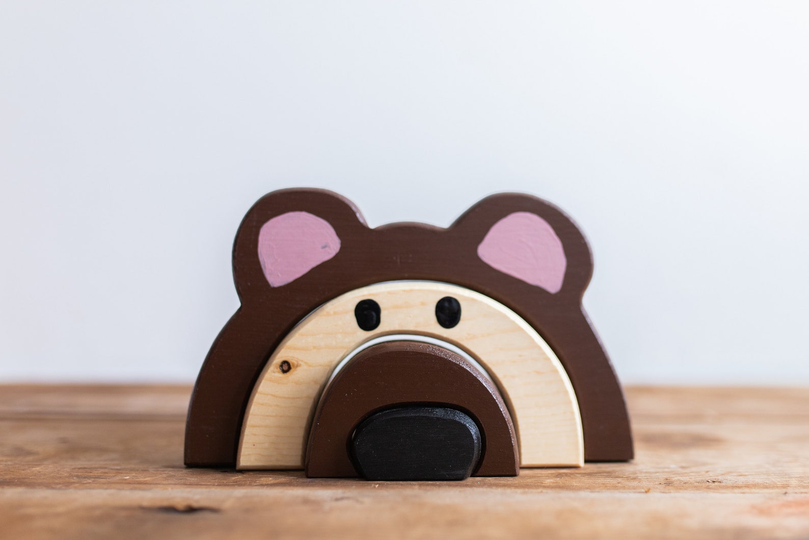 Wooden Bear Puzzle Bear Stacking Puzzle Toy Stacker - Etsy