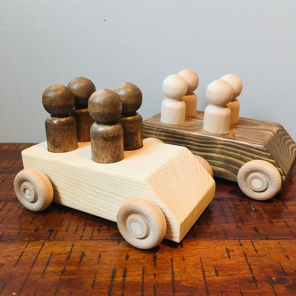 Peg People Car - Etsy