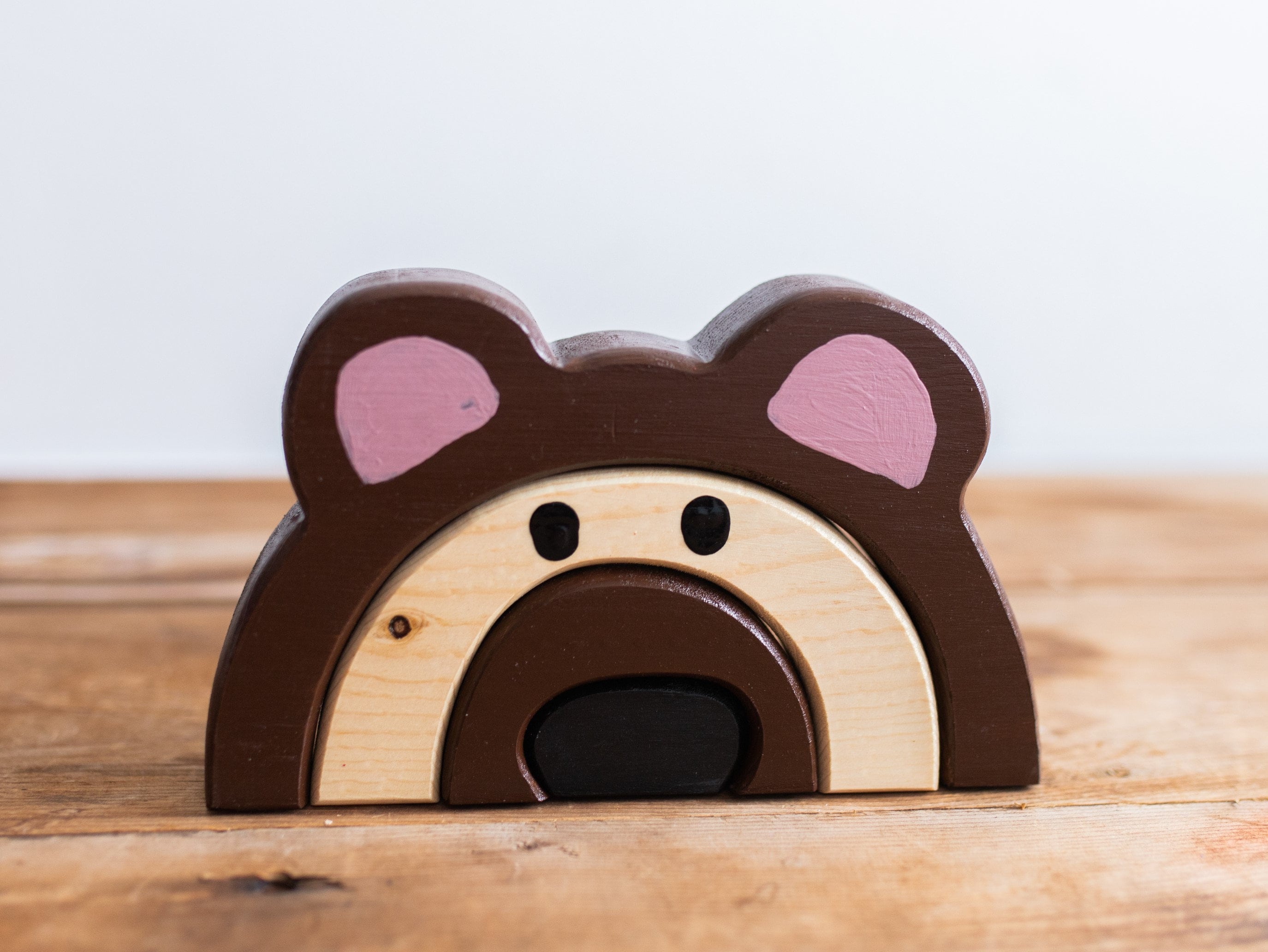 Wooden Bear Puzzle Bear Stacking Puzzle Toy Stacker - Etsy