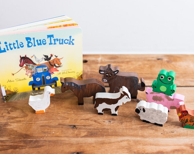 Animal Wheel Toys Giraffe Wheel Toy Wooden Animal Figure Montessori ...