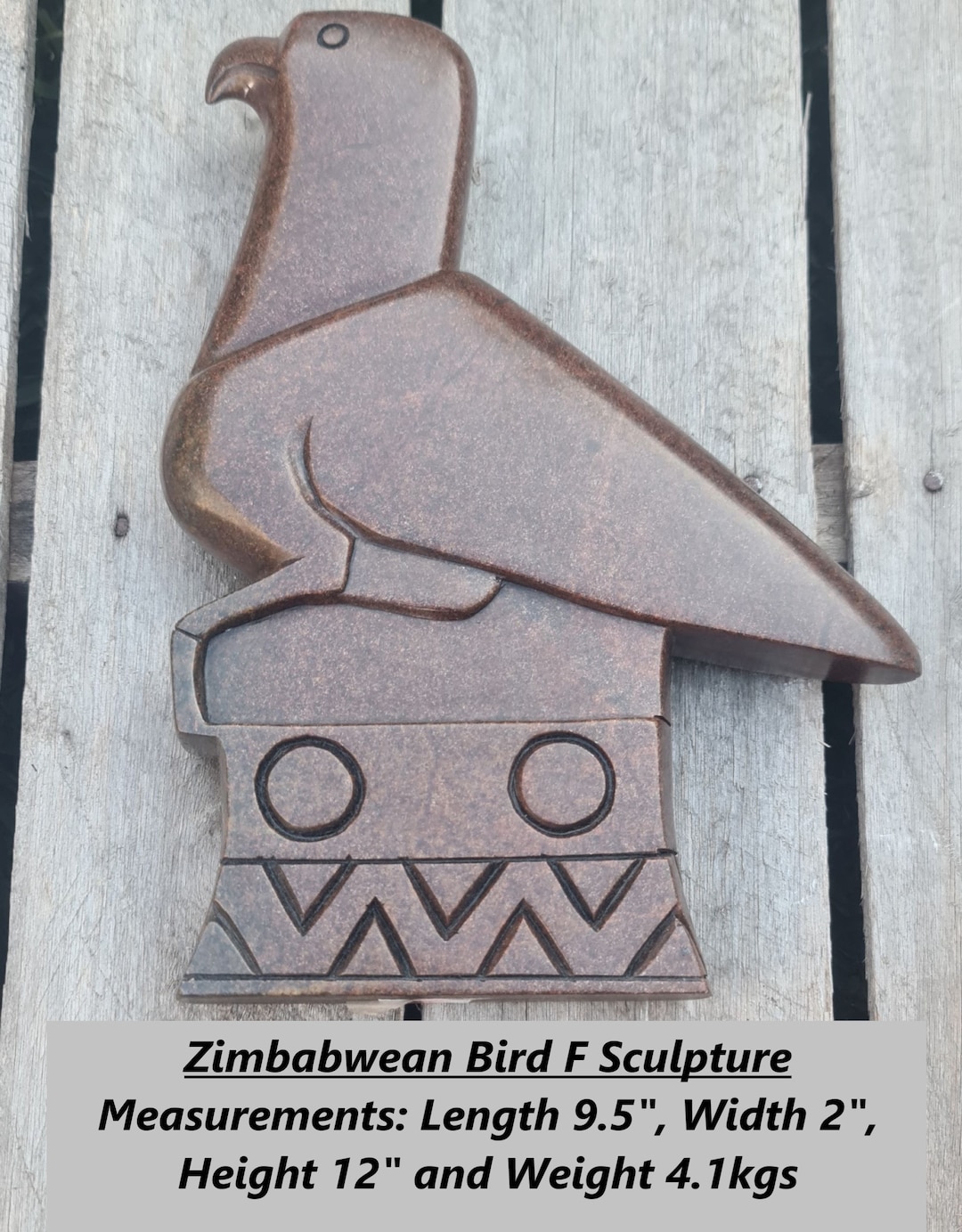 Zimbabwe Bird Stone Sculpture Handcrafted African Art Free Worldwide ...