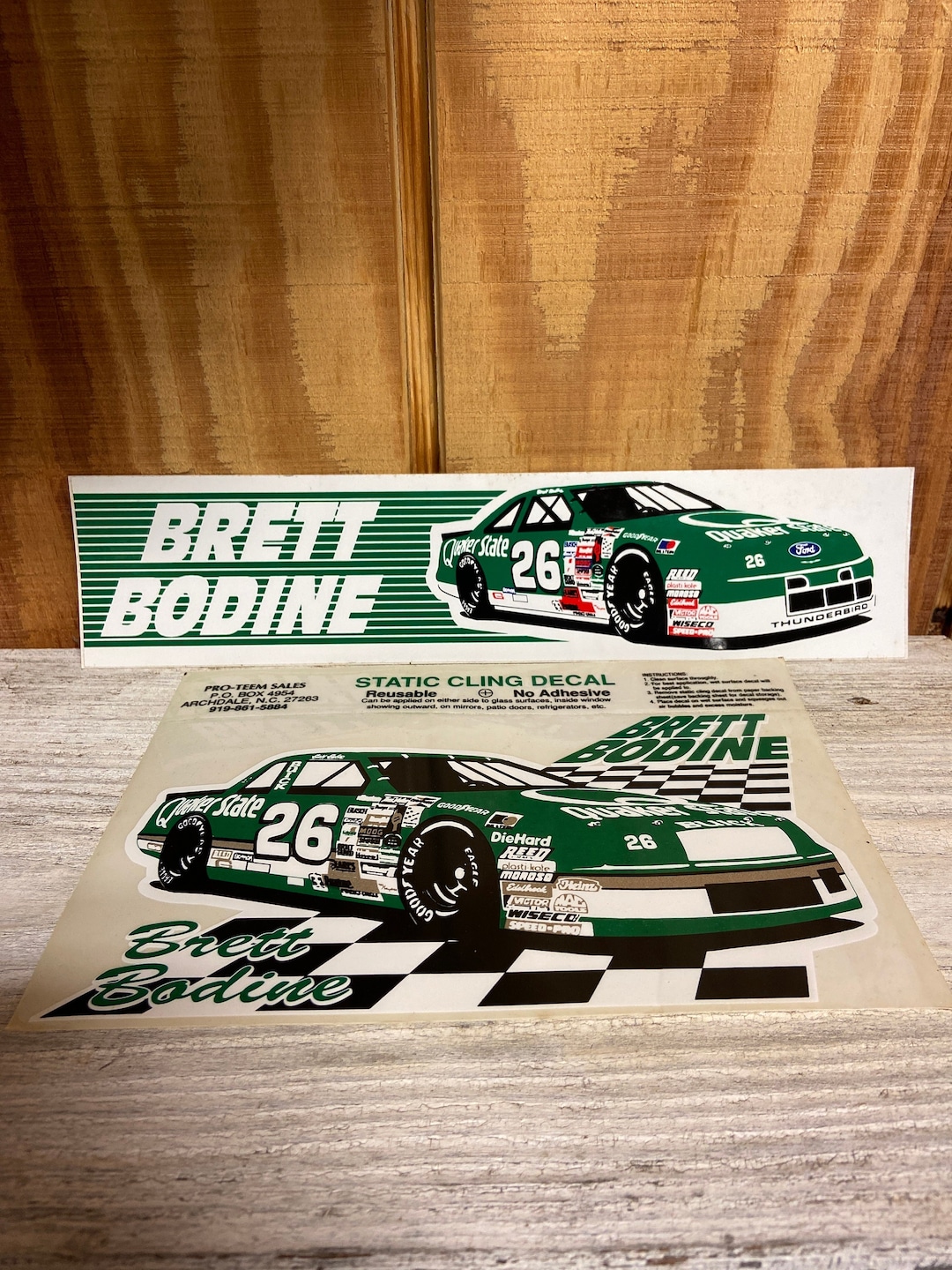 Vintage Nascar Brett Bodine/quaker State #26 Sticker Combo - Etsy