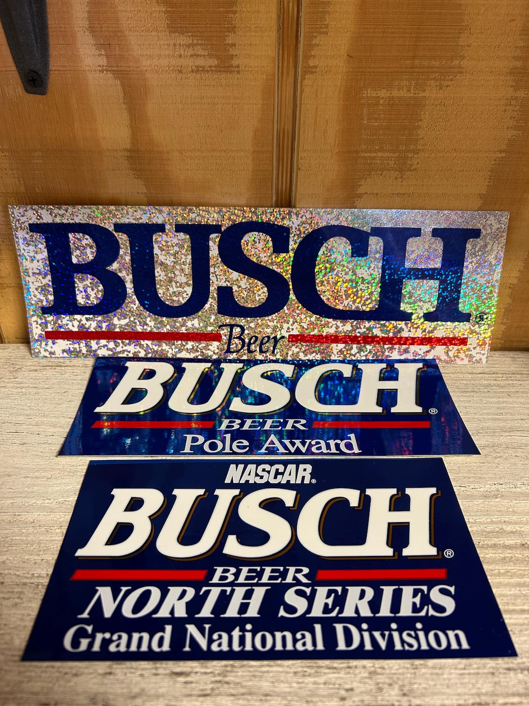 Vintage Nascar BUSCH Beer/pole Award & North Series Contingency Decal ...