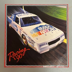 Vintage Nascar 1990 Busch Beer Promotional Poster 15x15 - Etsy