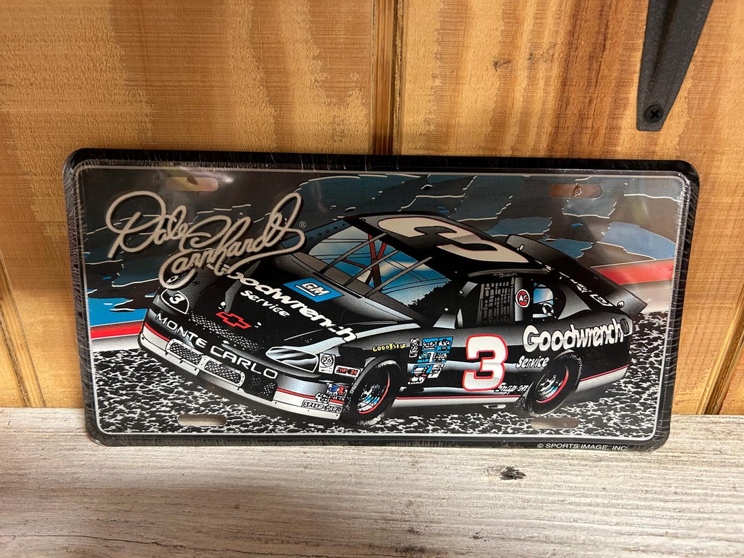 NOS Vintage Nascar Dale Earnhardt Sr. #3 Goodwrench License Plate (in ...