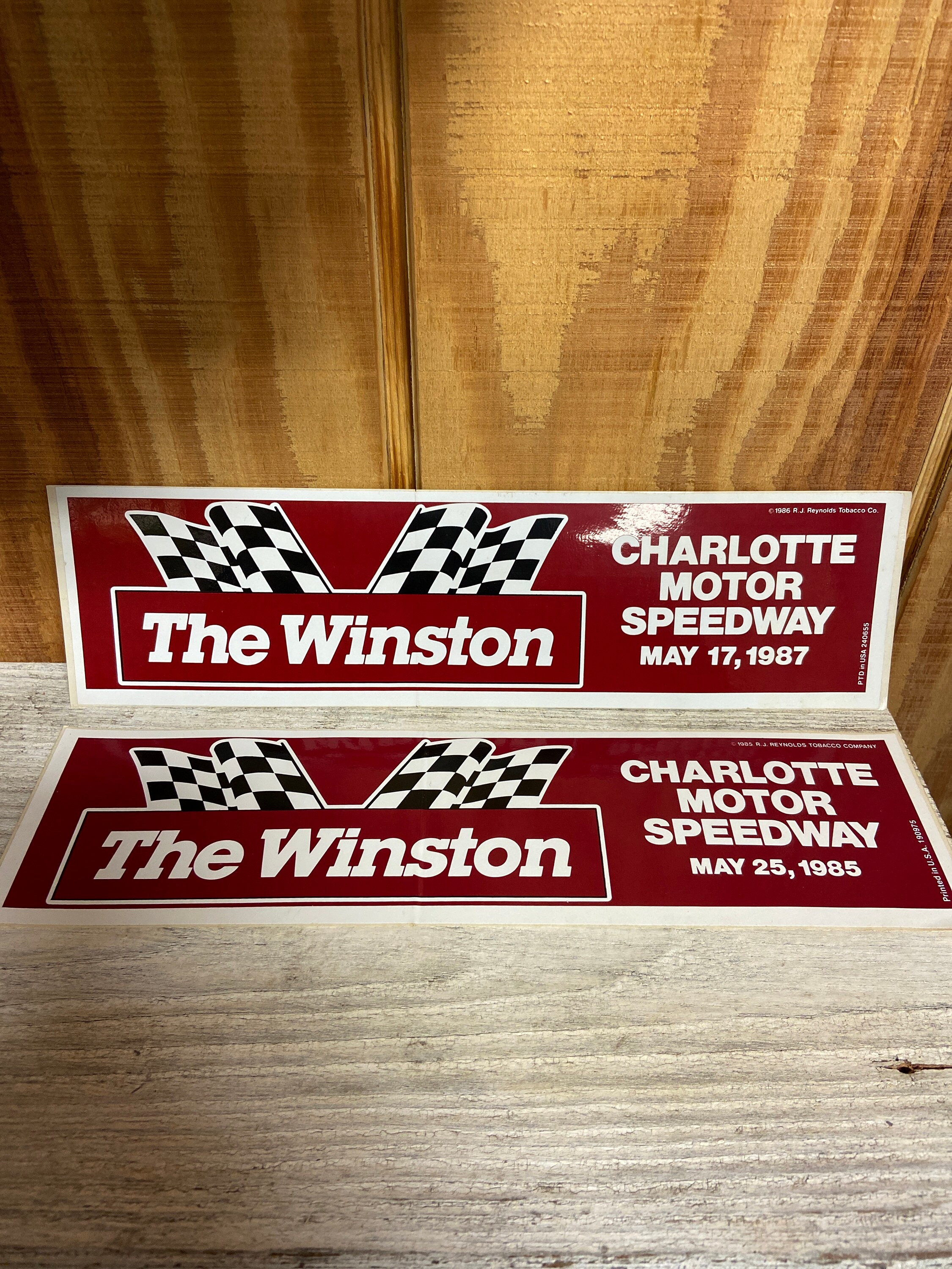 Vintage Nascar the Winston Bumper Sticker Combo 1985 & 1987 - Etsy