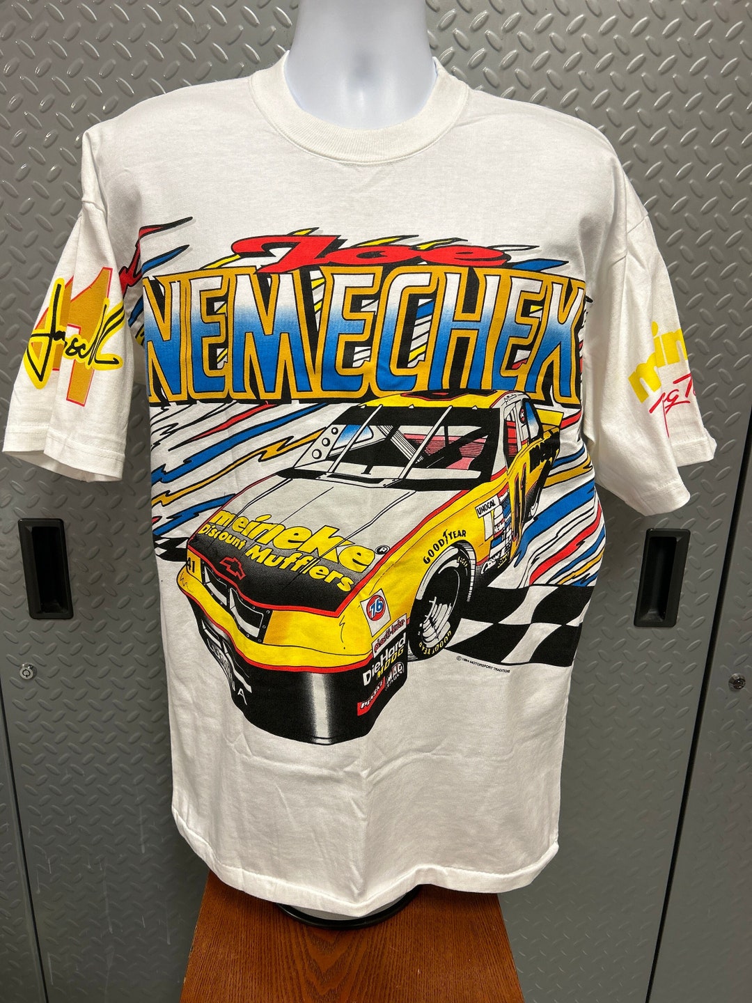 NOS Vintage Nascar 1994 Joe Nemechek/meineke Mufflers #41 AOP Shirt ...