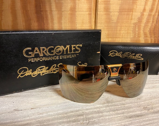 RARE Vintage Nascar Dale Earnhardt Sr. 24k Gargoyle Signature Glasses W ...