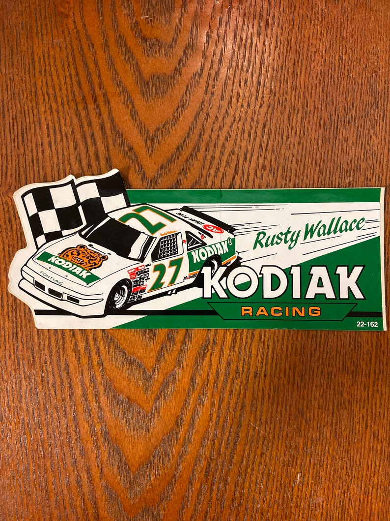 Vintage NASCAR Rusty Wallace/kodiak Racing 27 Sticker - Etsy