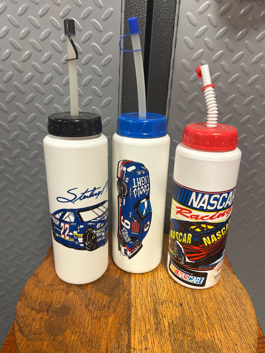Vintage Nascar Water Bottle Set: Marlin #22, Elliott #9, 1994 NOS - Etsy