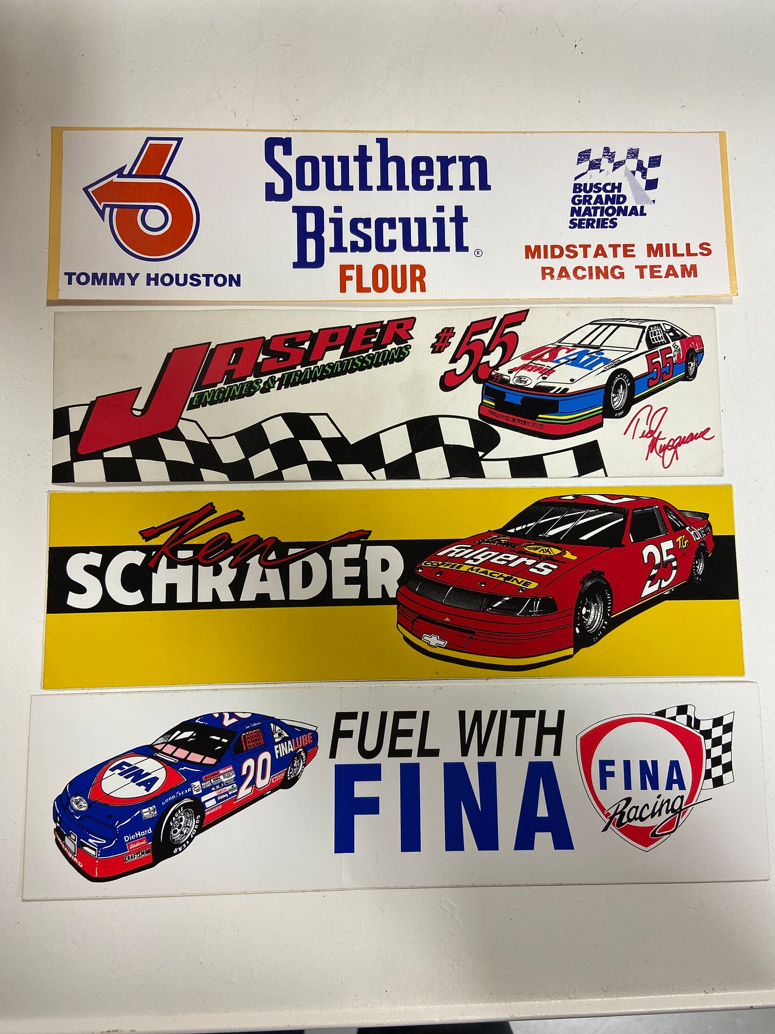 Vintage Nascar 4 Sticker Lot (houston-musgrave-schrader & Ruttman - Etsy