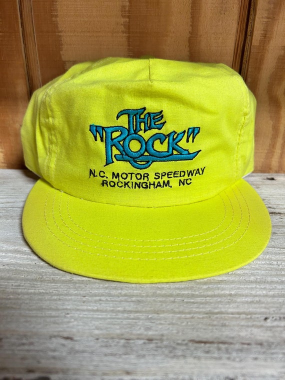 Vintage Nascar Rockingham Speedway “The Rock” Neon Tr… - Gem