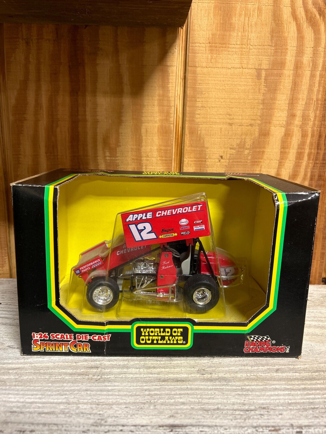Vintage Sprint Car Fred Rahmer 12 Apple Chevrolet World of Outlaws 1/24 ...