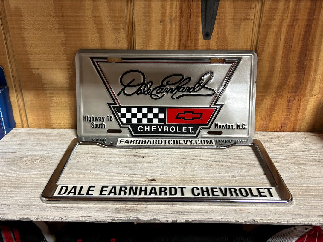 Vintage Nascar Dale Earnhardt Chevrolet License Plate & Frame - Etsy