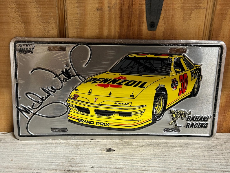 NOS Vintage Nascar Michael Waltrip/pennzoil #30 License Plate - Etsy