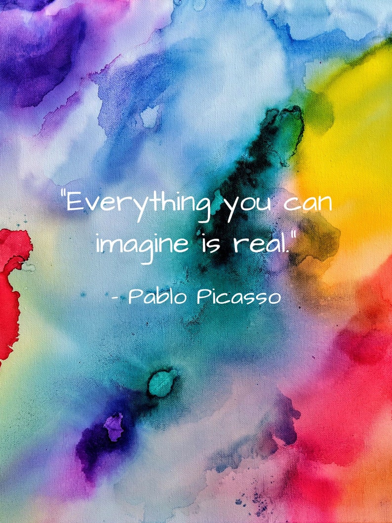 Everything You Can Imagine is Real, Printable Wall Art, Inspirational ...