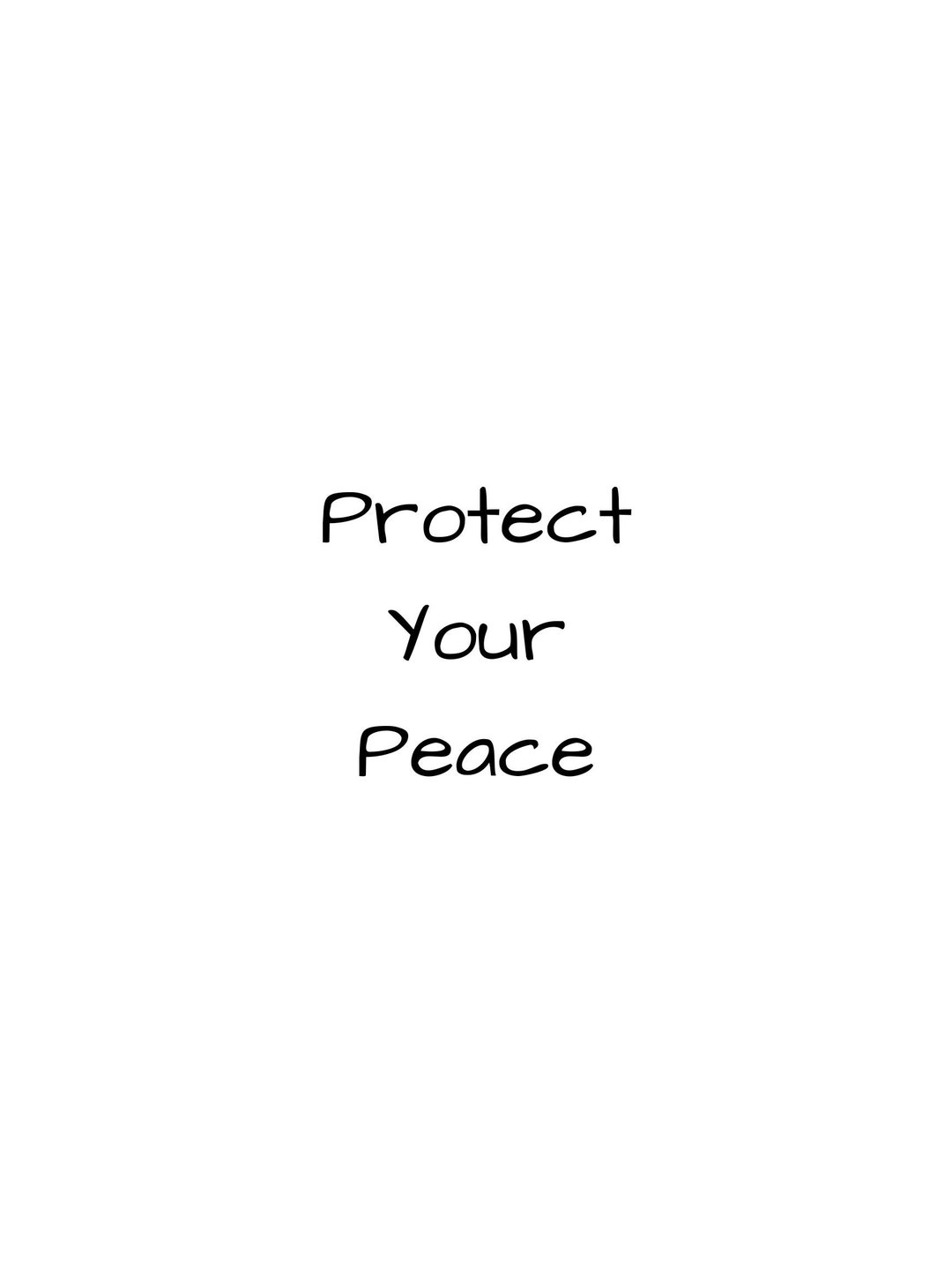 Protect Your Peace, Printable Wall Art, Inspirational Quote, Quote ...