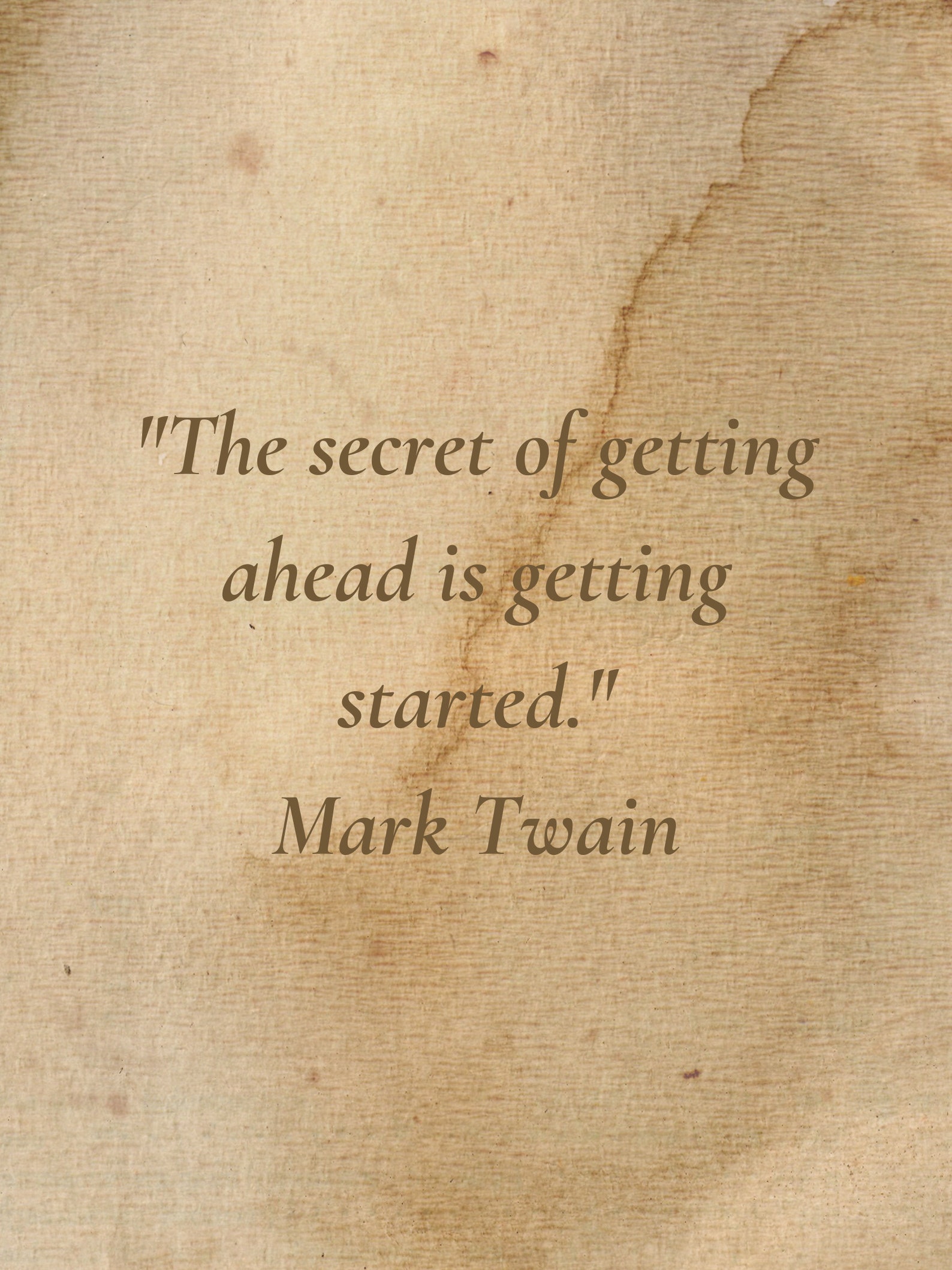 The Secret of Getting Ahead, Printable Wall Art, Inspirational Quote ...