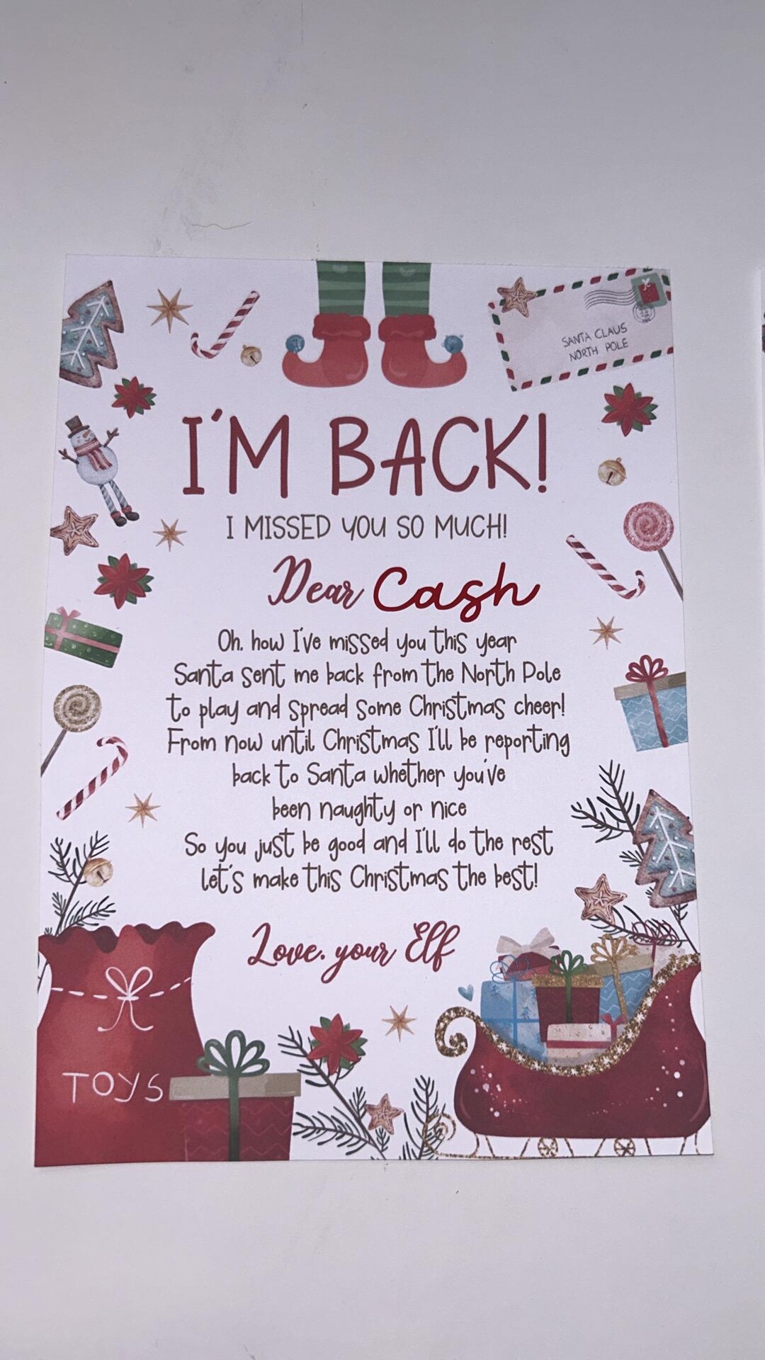 Naughty Elf Arrival and Goodbye Letters, Naughty Elf, Christmas Fun ...
