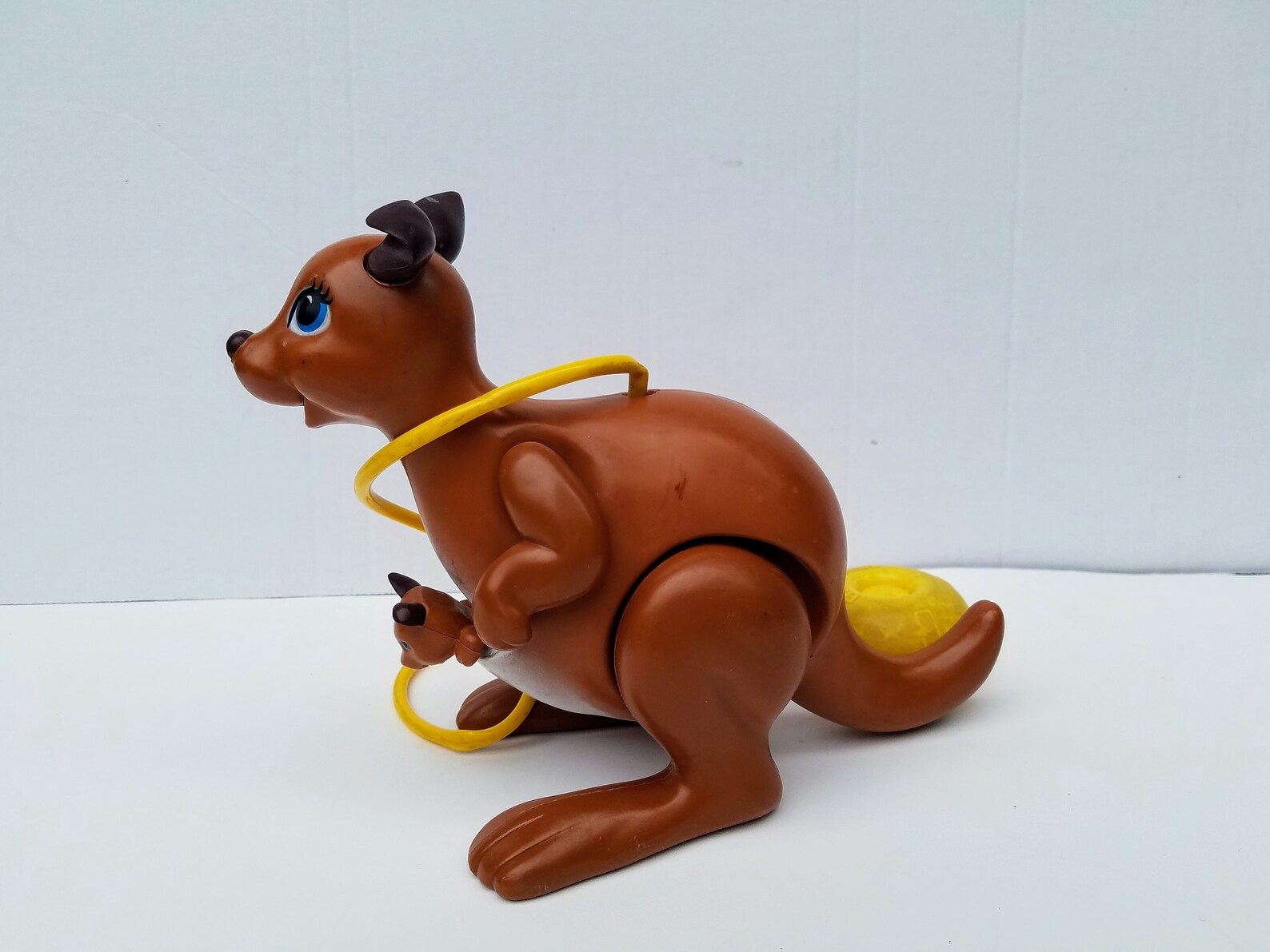 Vintage Fisher Price KATIE KANGAROO 1975 Jumping Toy With Baby Joey ...