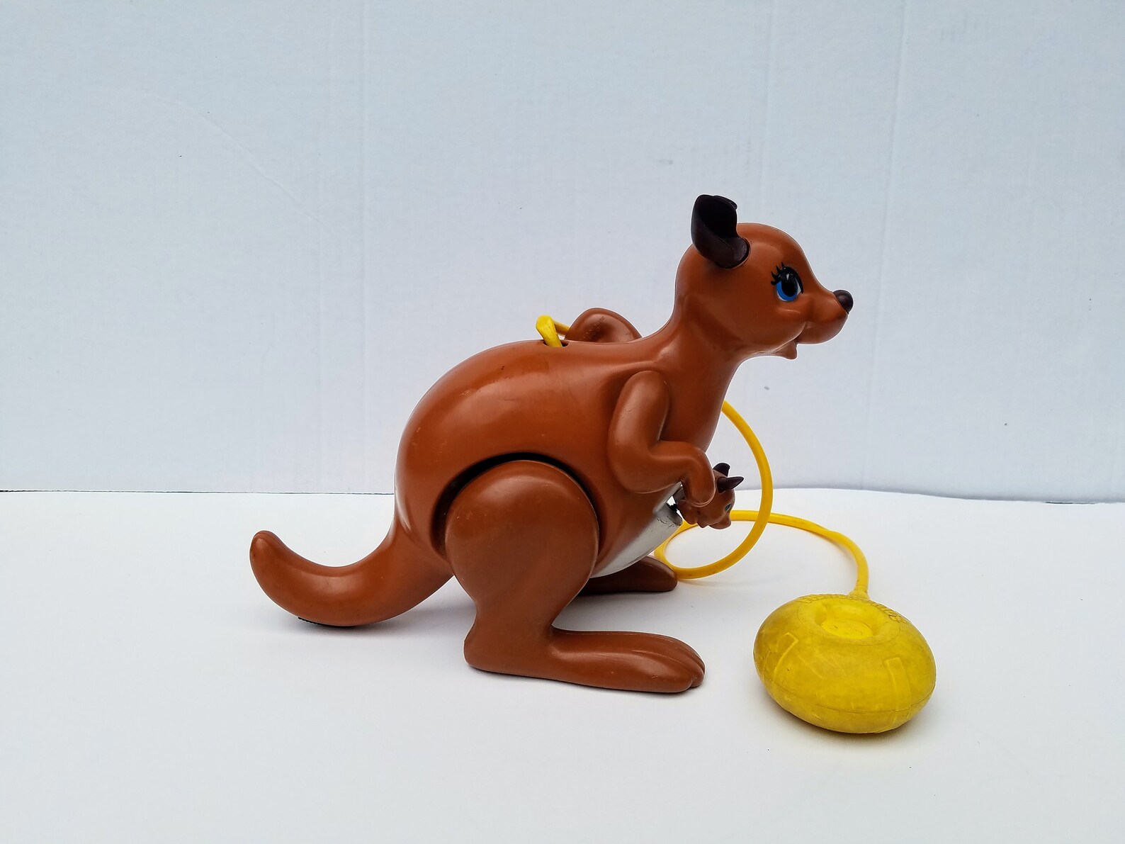Vintage Fisher Price KATIE KANGAROO 1975 Jumping Toy With Baby Joey ...