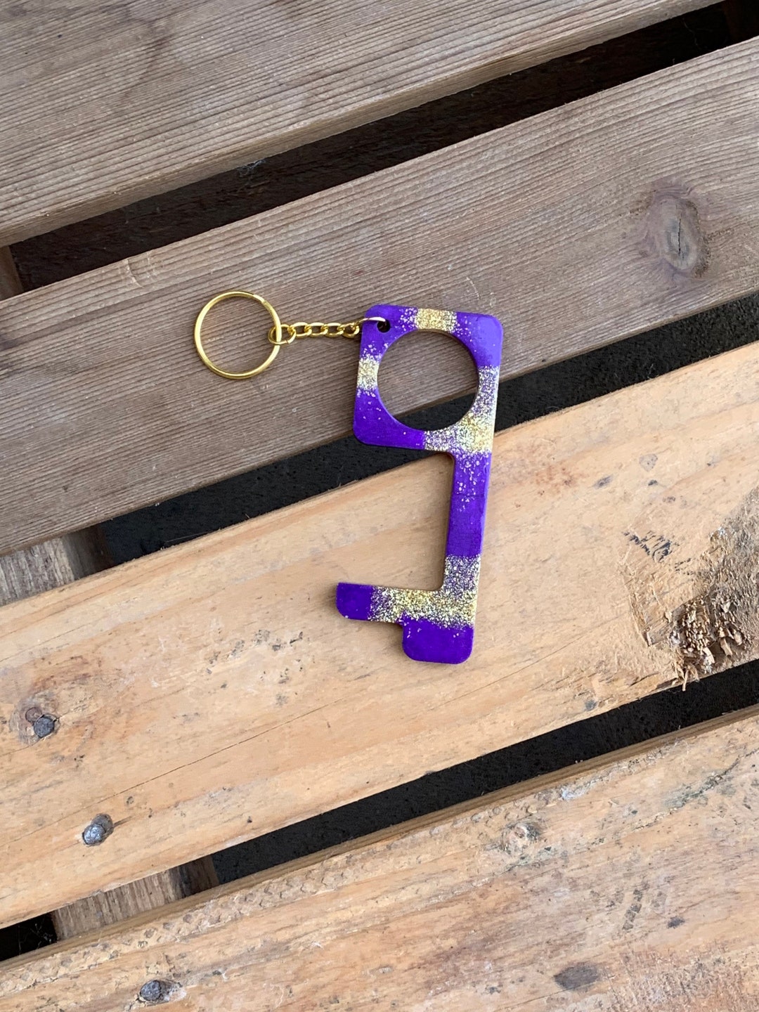 Contactless Keychain, Manicure Keyring, No Touch Door Opener Key Ring ...