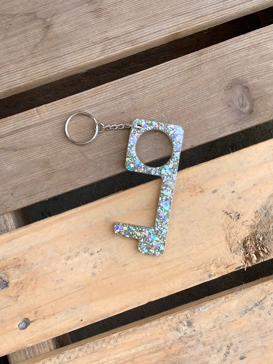 Contactless Keychain, Manicure Keyring, No Touch Door Opener Key Ring ...