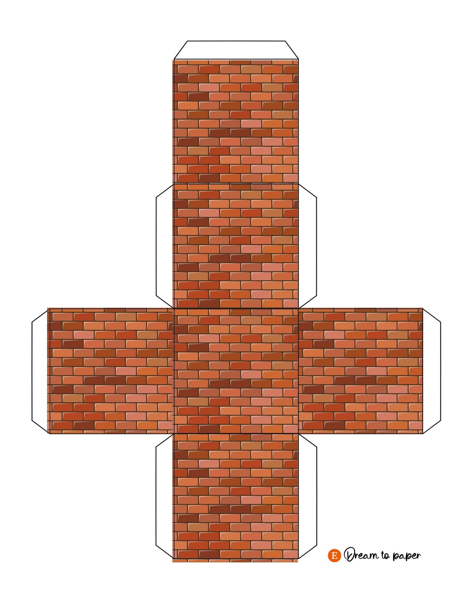 Printable 3d Cube With Patterns. Party Decor. Brick. Block. - Etsy