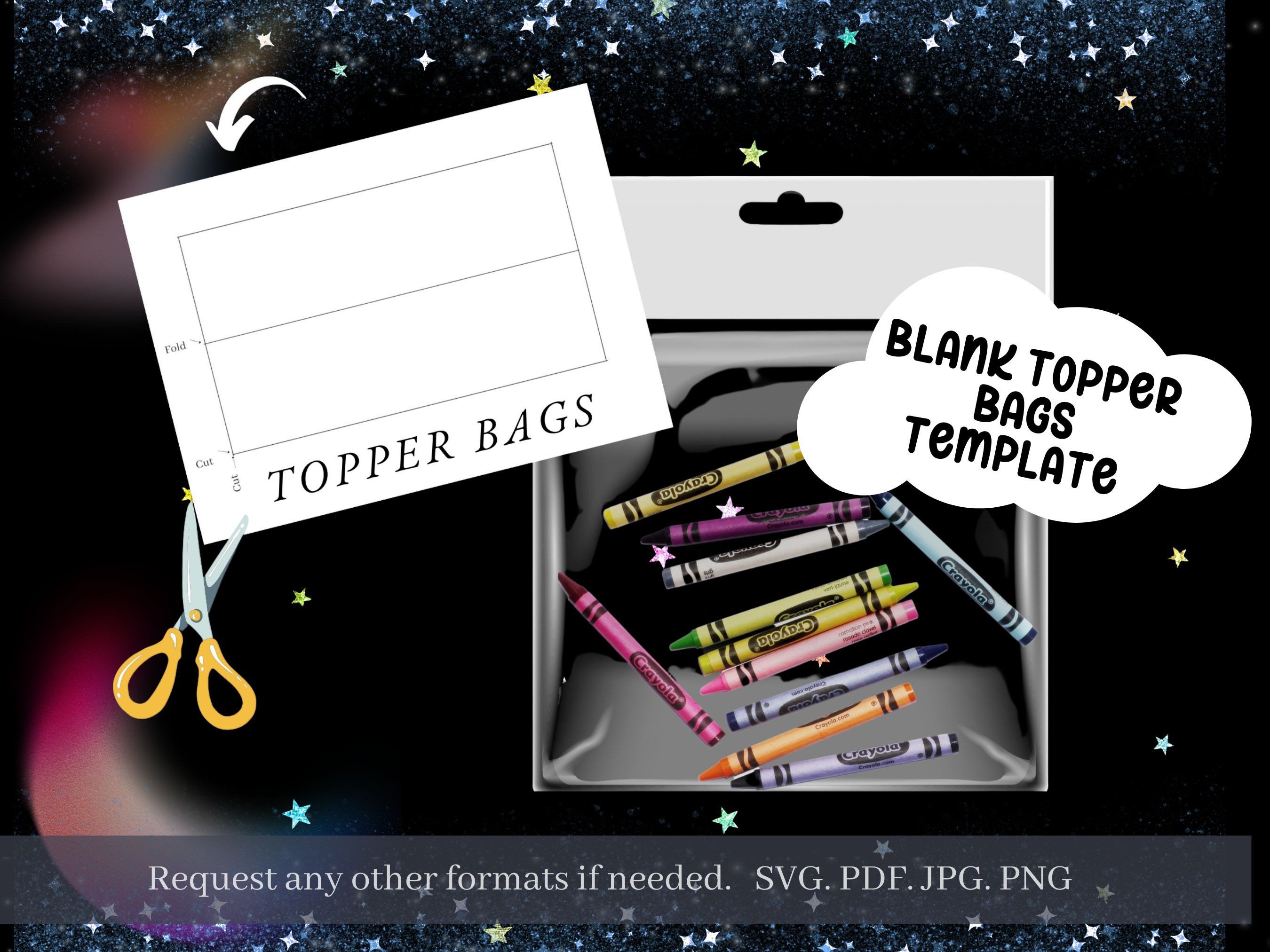 BLANK Treat Topper Bags Template. DIY Treat Bag. Souvenir. - Etsy Australia