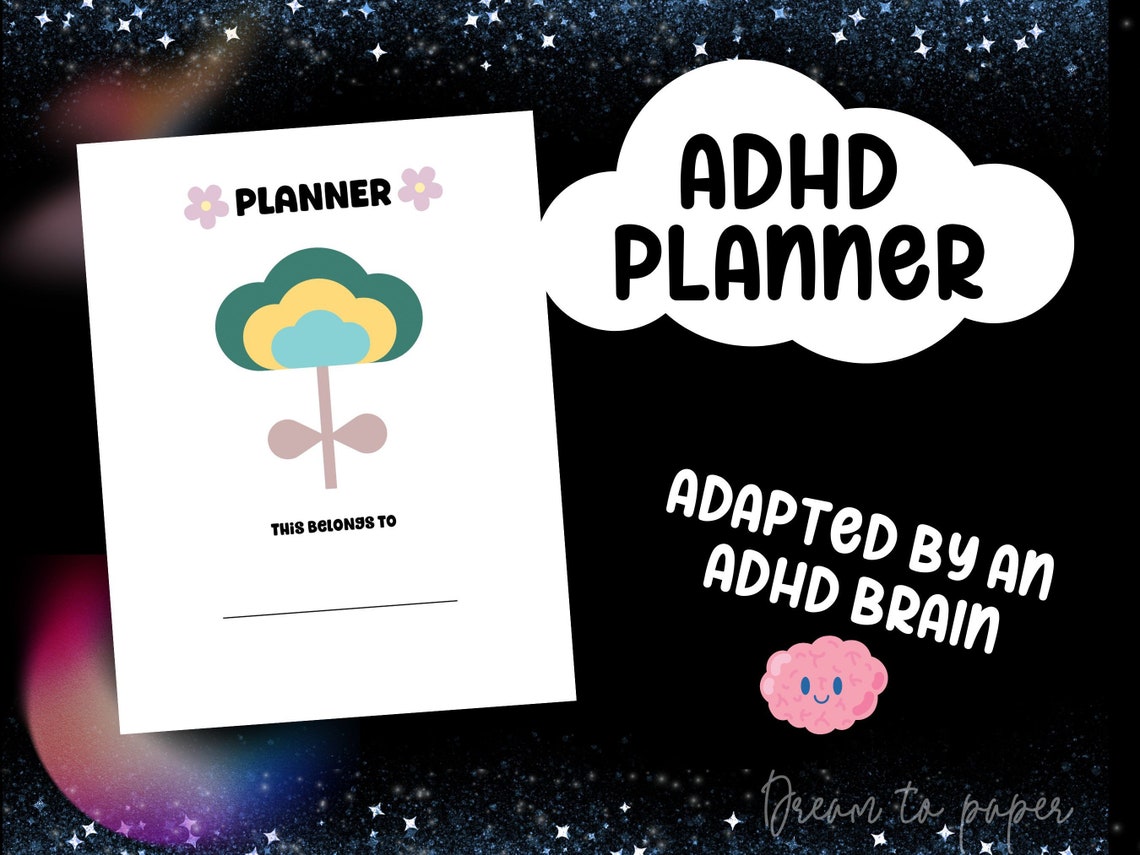 Printable ADHD Planner. Mood Track. Medication Log. Brain - Etsy