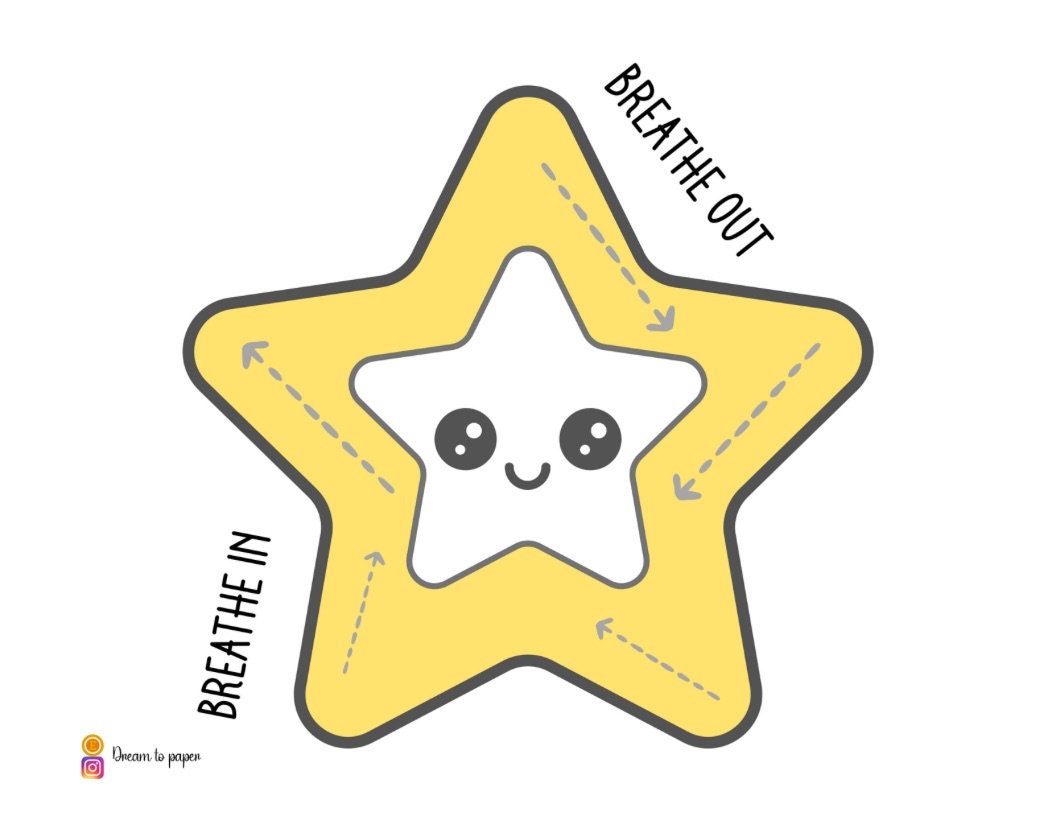 Printable Breathing Designs. Trace Figure. Mental Health. Activity for ...