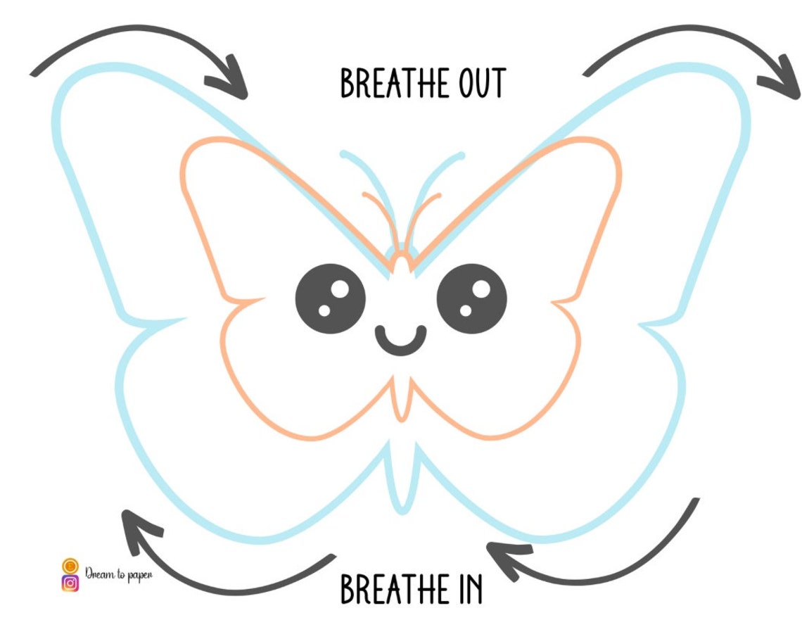 Printable Breathing Designs. Trace Figure. Mental Health. Activity for ...