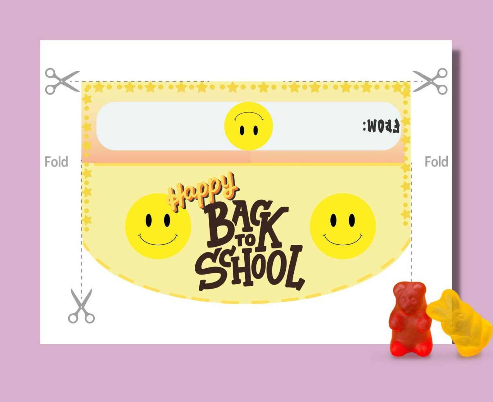 PRINTABLE Back to School Treat Bag Topper / Favor Bag for - Etsy