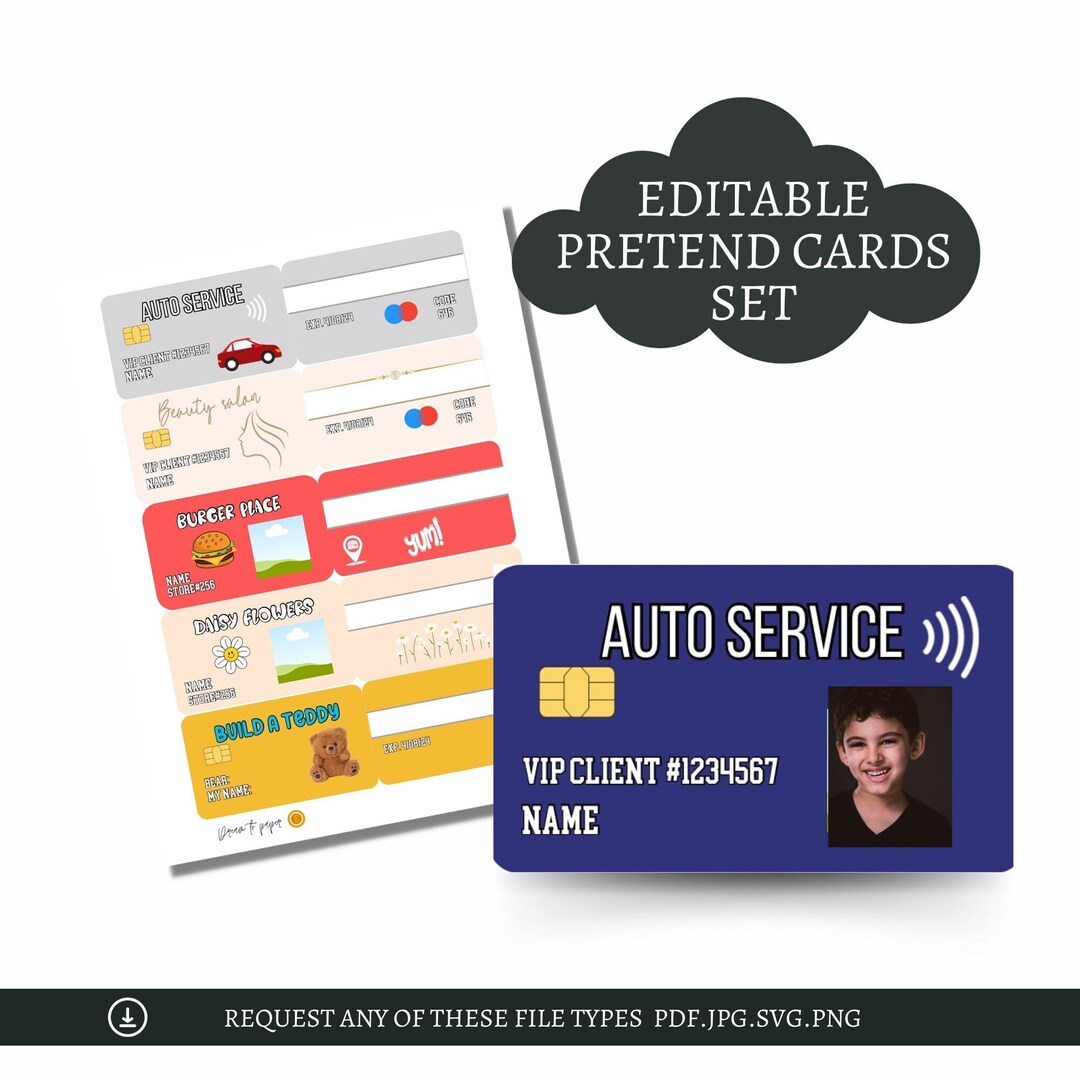 Printable Pretend Play Cards, Birthday Play, Dramatic , Kids Activities ...