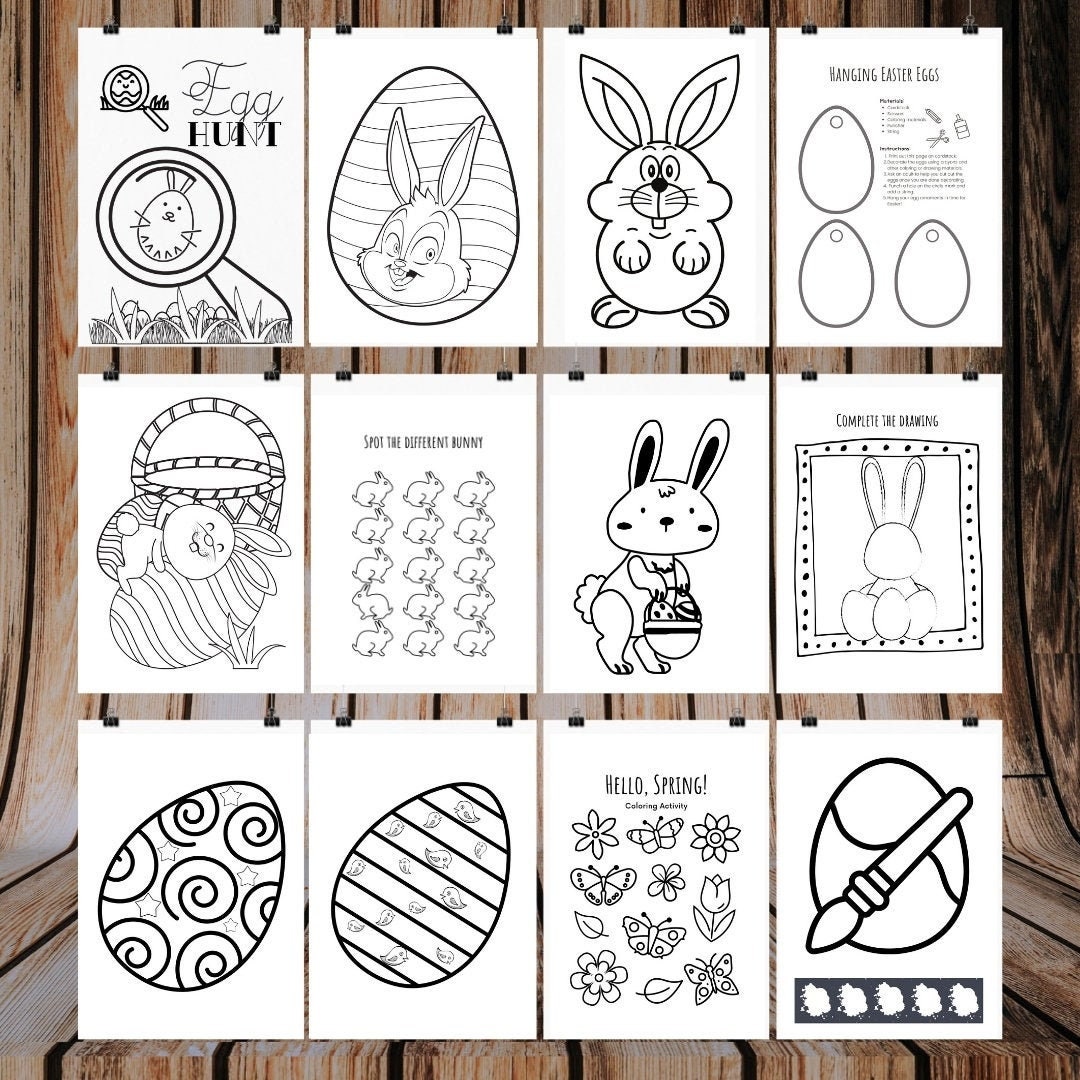 Easter Printable Coloring Book VOL.2 / Educational Activities and ...