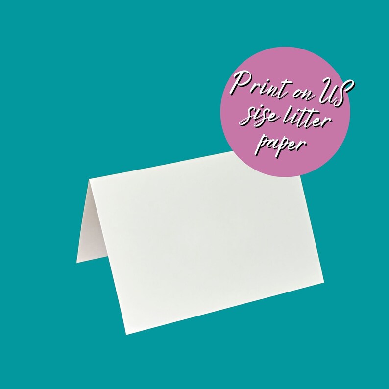 Print Today BLANK Greeting Card Template, DIY Your Cards, No Design ...