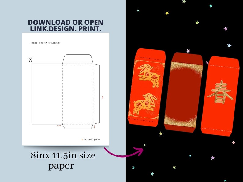 Printable Blank Money Envelope Template, Simple Pdf for Download, DIY ...