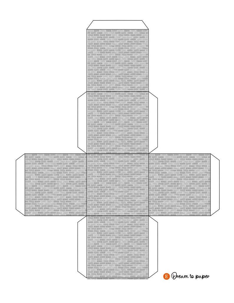 Printable 3d Cube With Patterns. Party Decor. Brick. Block. - Etsy