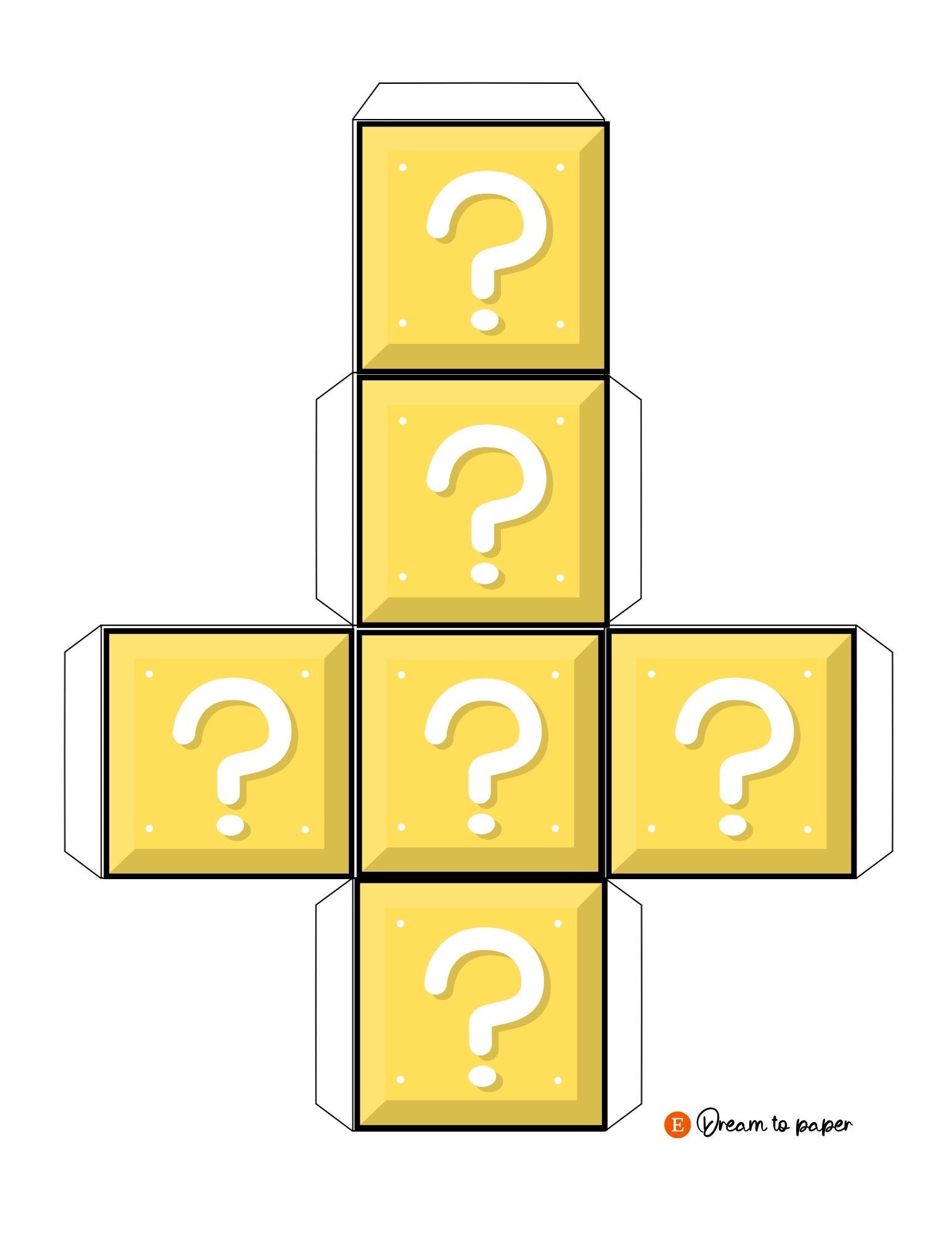 Printable 3d Cube With Patterns. Party Decor. Brick. Block. - Etsy