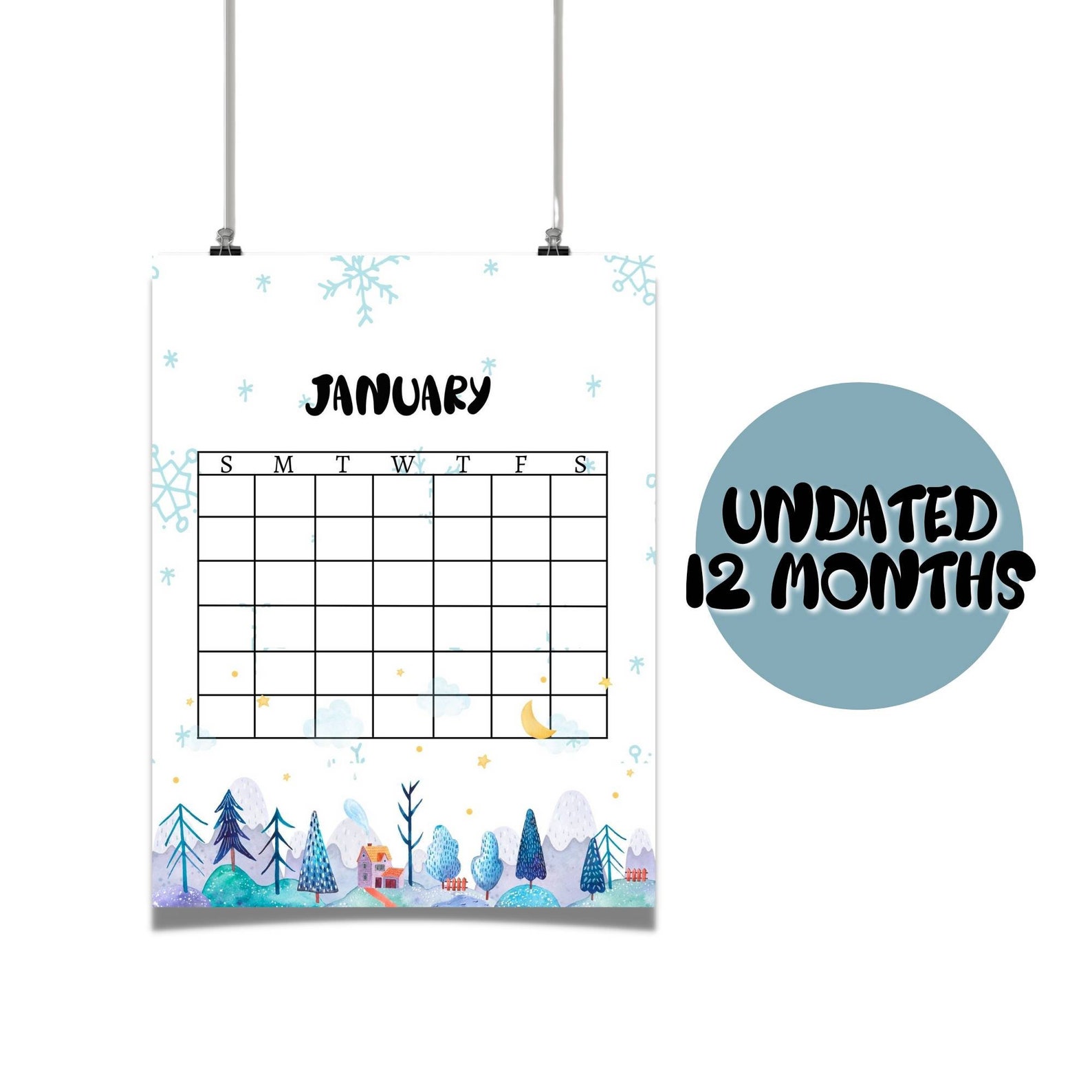 Printable Calendars Perpetual Kids Calendars Undated - Etsy