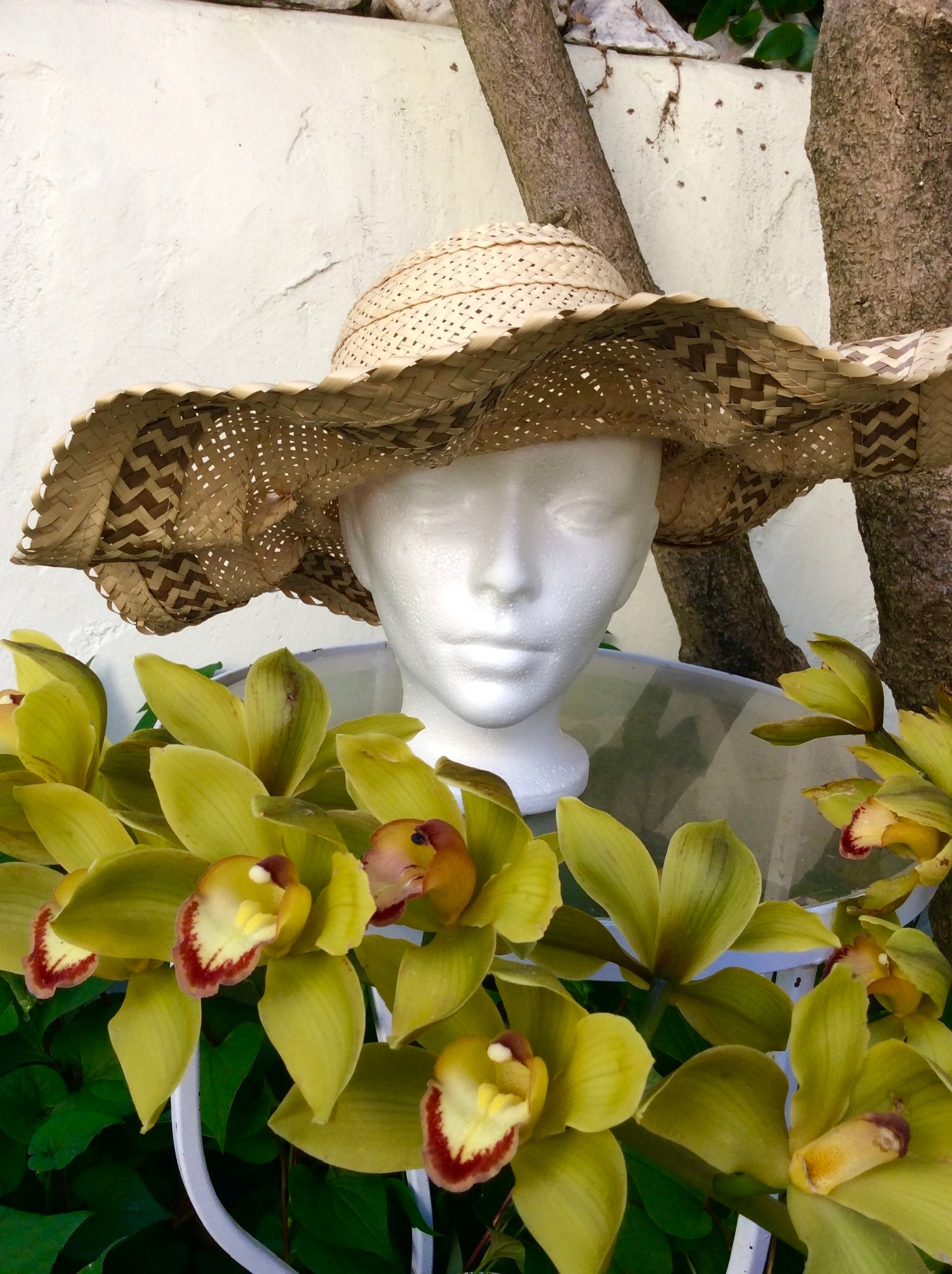 Handmade Bahamas Straw Wavy Brim Summer Hat - Etsy 日本
