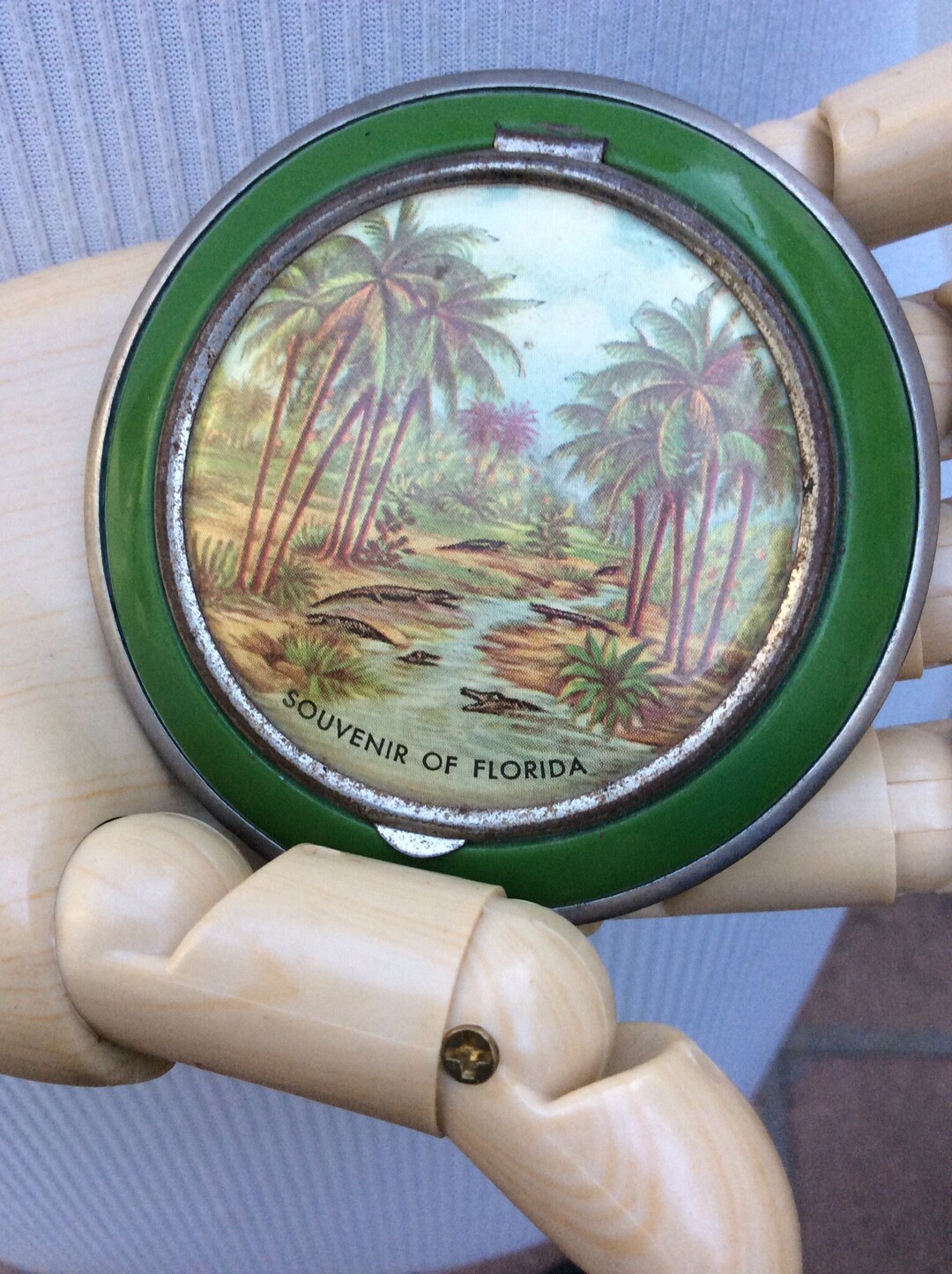 Iconic Collectible “souvenir of Florida” Powder Compact With Mirror - Etsy