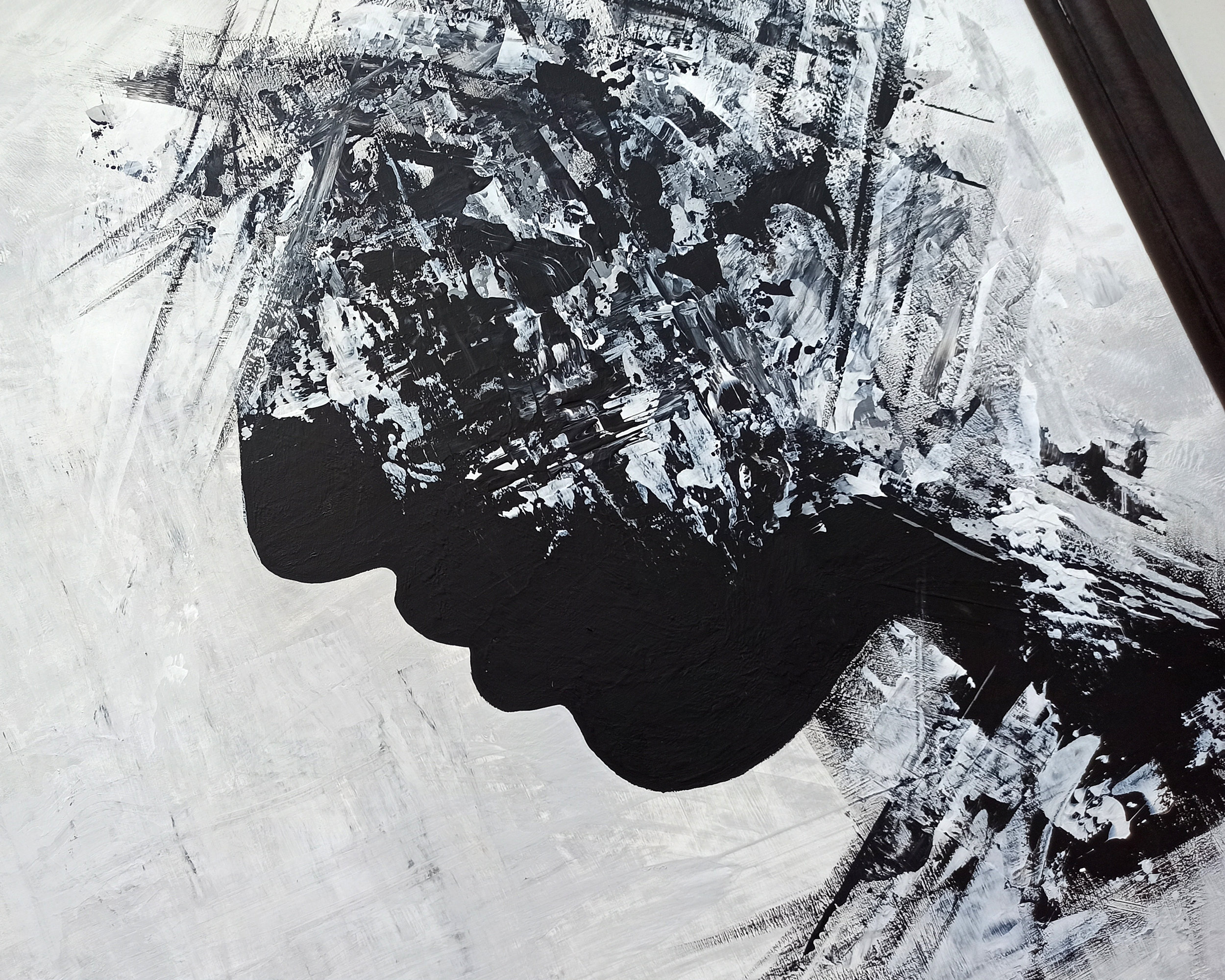 Porträt-Malerei schwarz und weiß abstrakte Portrait-Malerei | Etsy