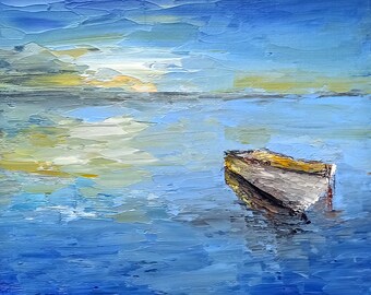 Row Boat Painting | Etsy