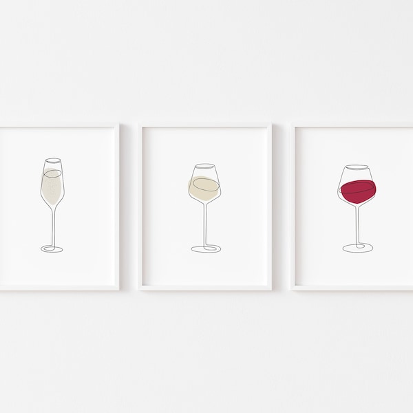 Wine Line Drawing - Etsy