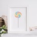 Rainbow Lollipop Printable Illustration Drawing Colourful - Etsy