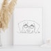 Golden Retriever Labrador Puppy With Glasses Line Drawing Dog - Etsy