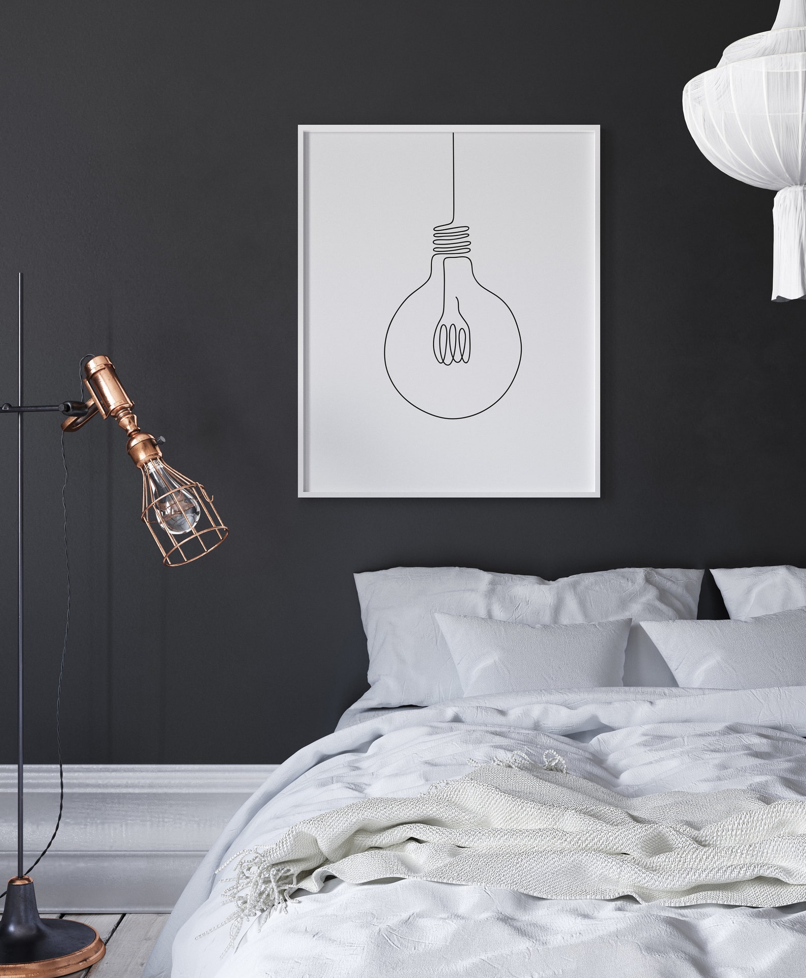 Globe Light Bulb Line Art, Lightbulb Line Drawing, Light Bulb ...