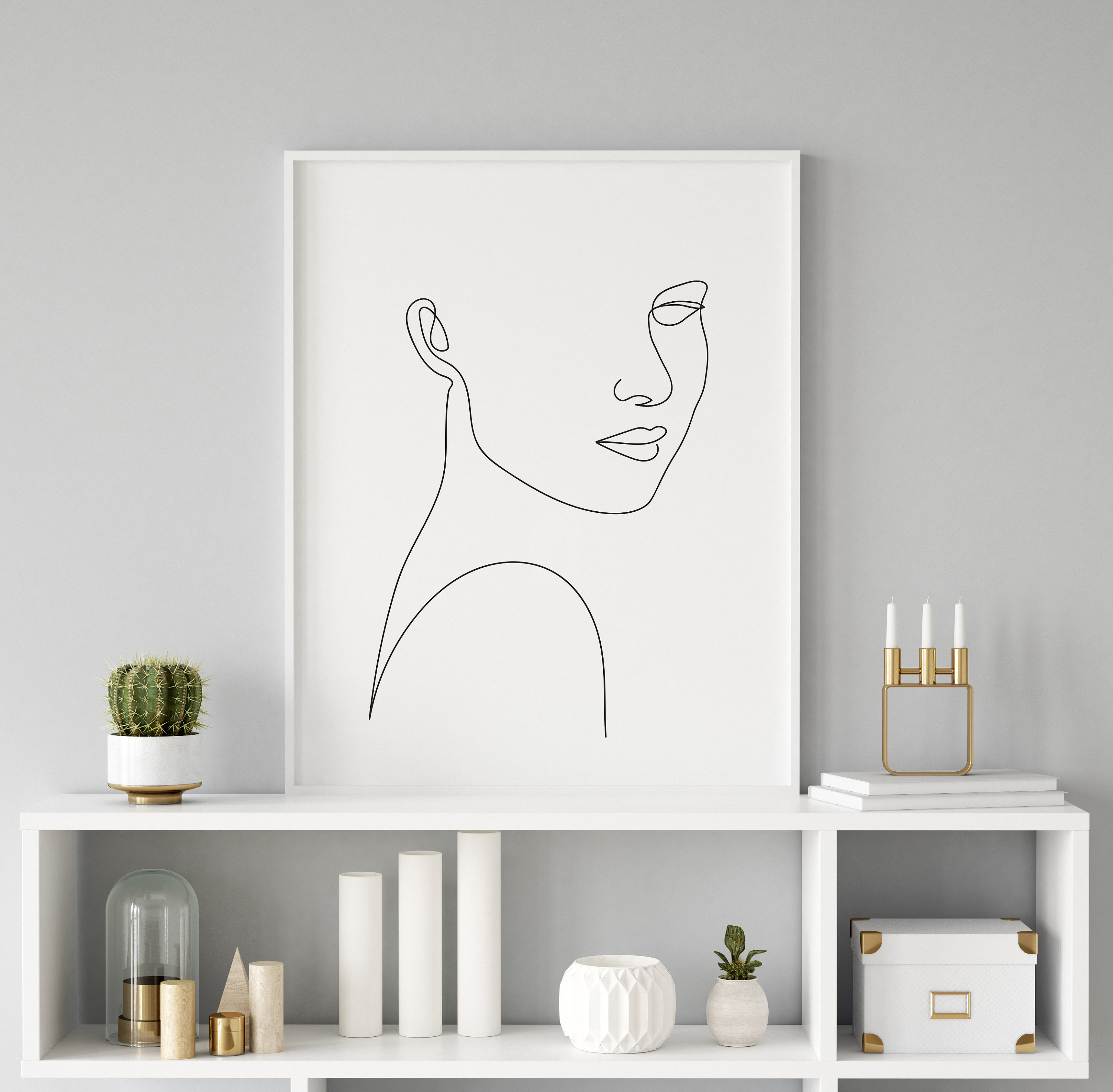 Line Drawing Portrait Woman Line Art Face Line Drawing - Etsy